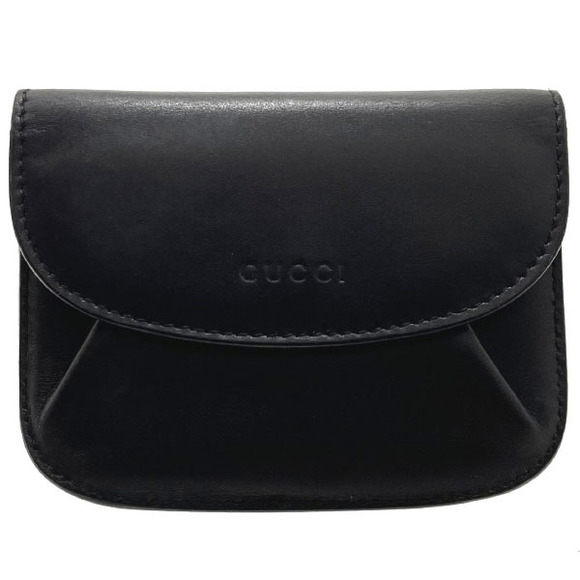 Gucci | Bags | Gucci Leather Black Coin Case | Poshmark